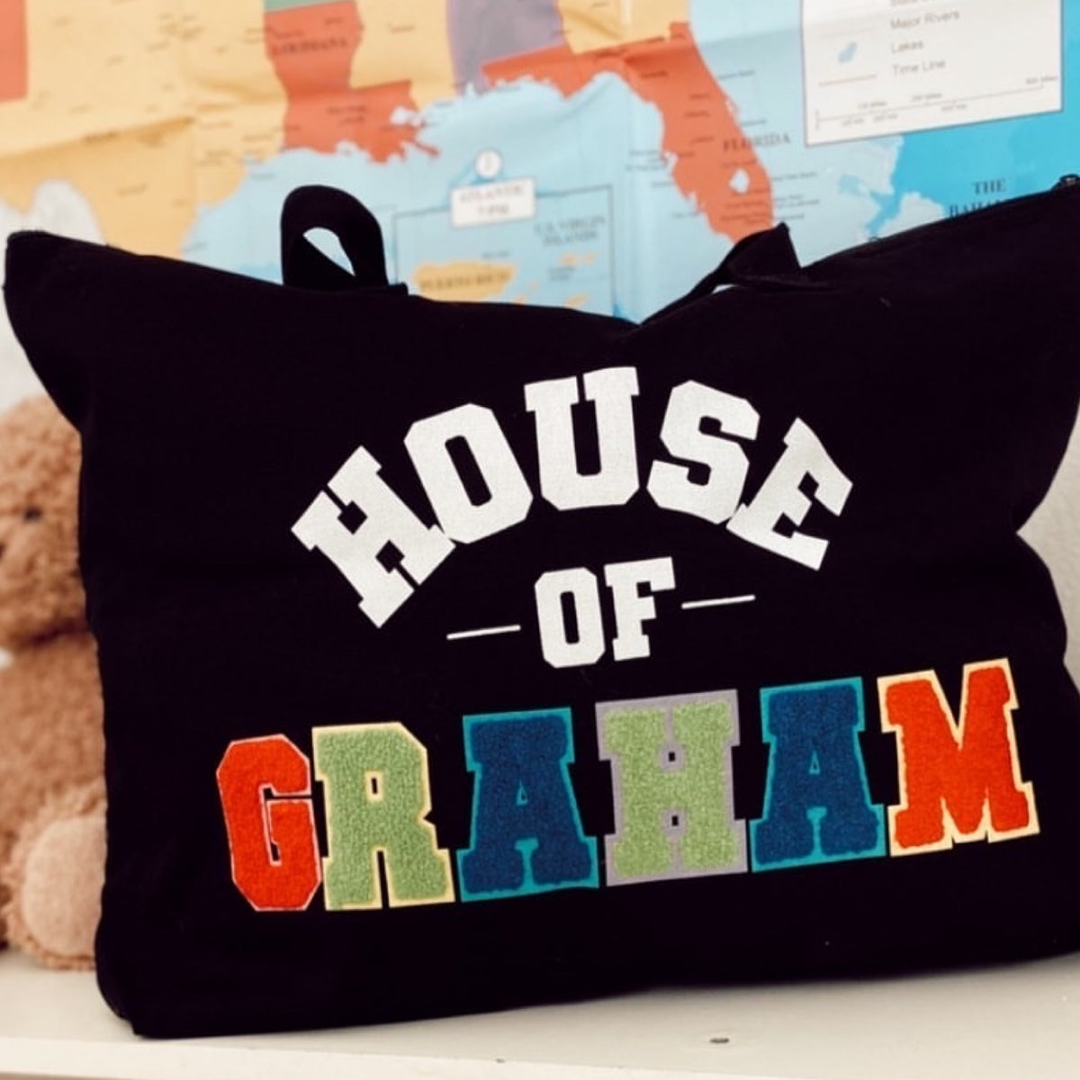 Personalize Your Tote Bag with Multi-Color Chenille Letter Patches ...