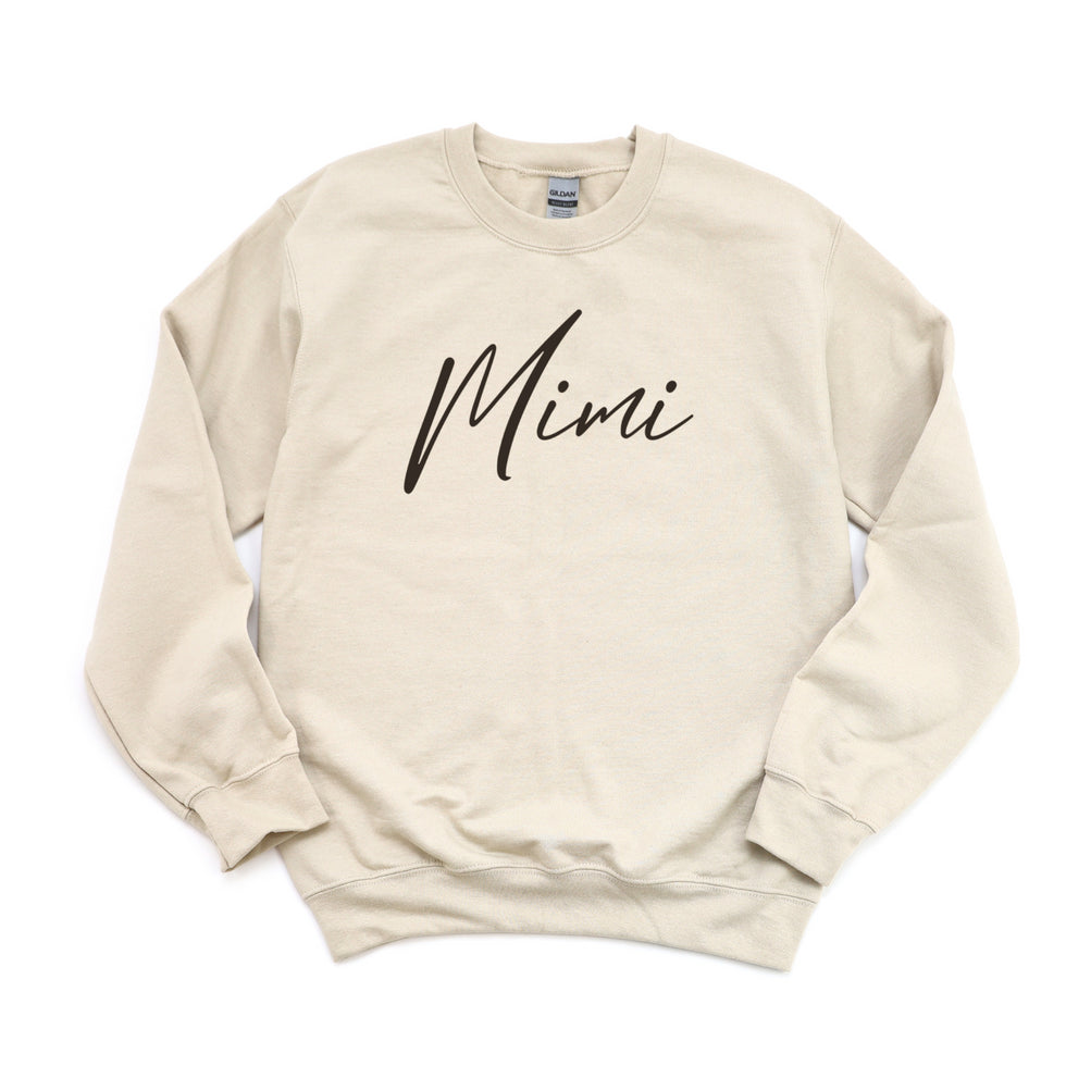 Mimi Script Collegiate Sweatshirt (Multiple Colors) – KaAn's Designs