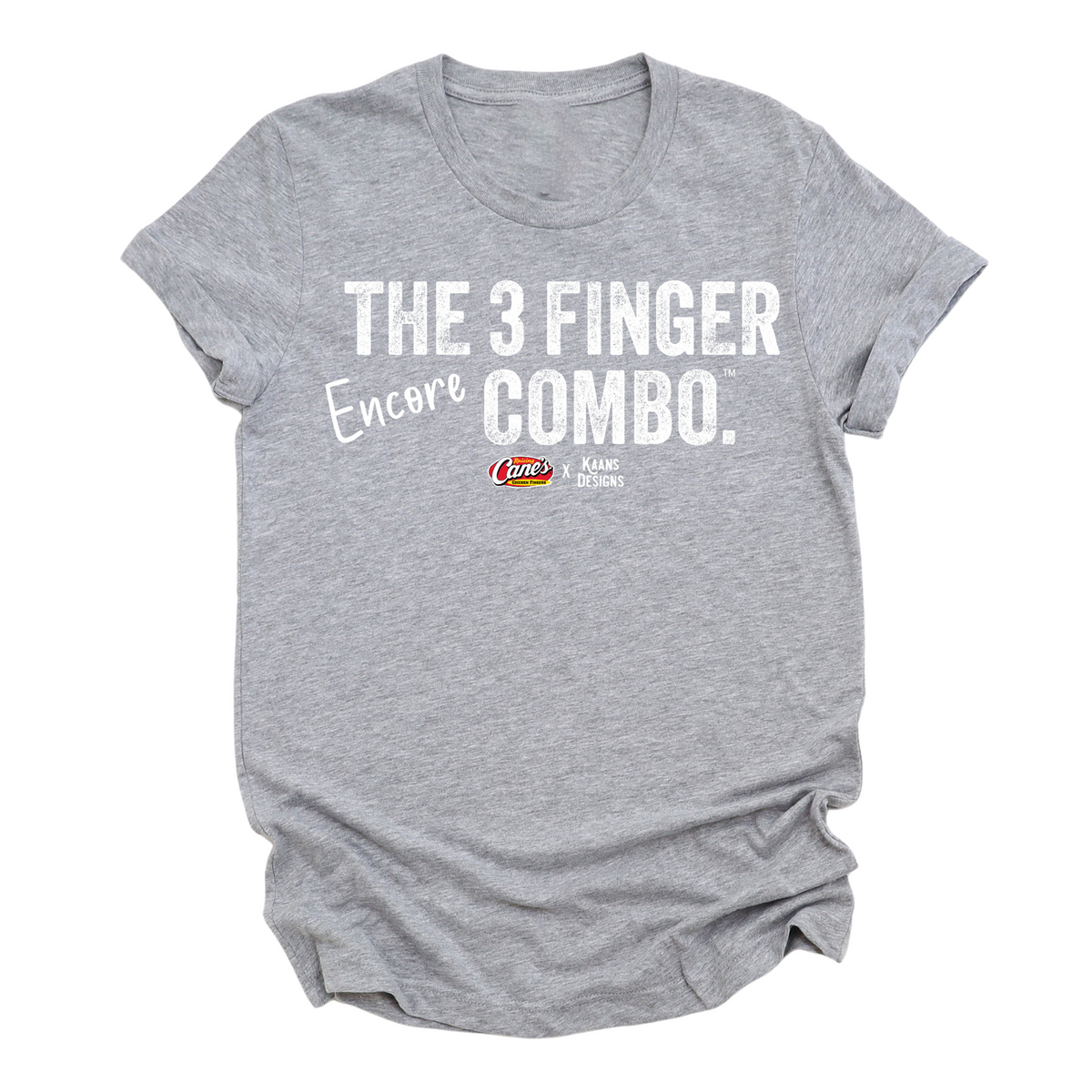The Encore 3 Finger Combo Shirt- Raising Canes X Kaans Designs Collabo ...