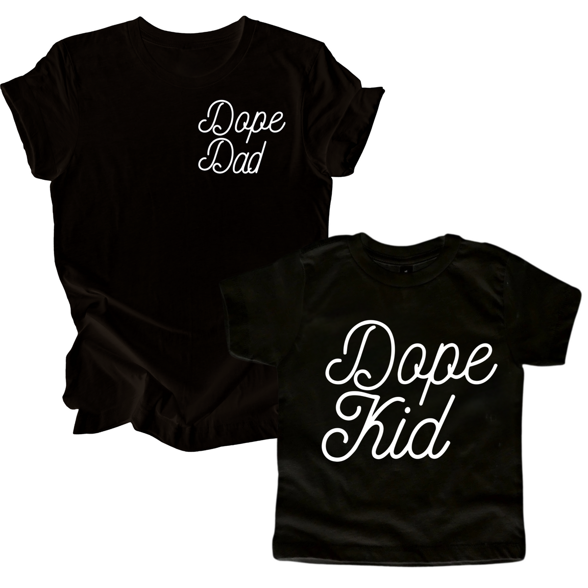 Dope Dad Dope Kid© Dad and Kid Tee (black) – KaAn's Designs