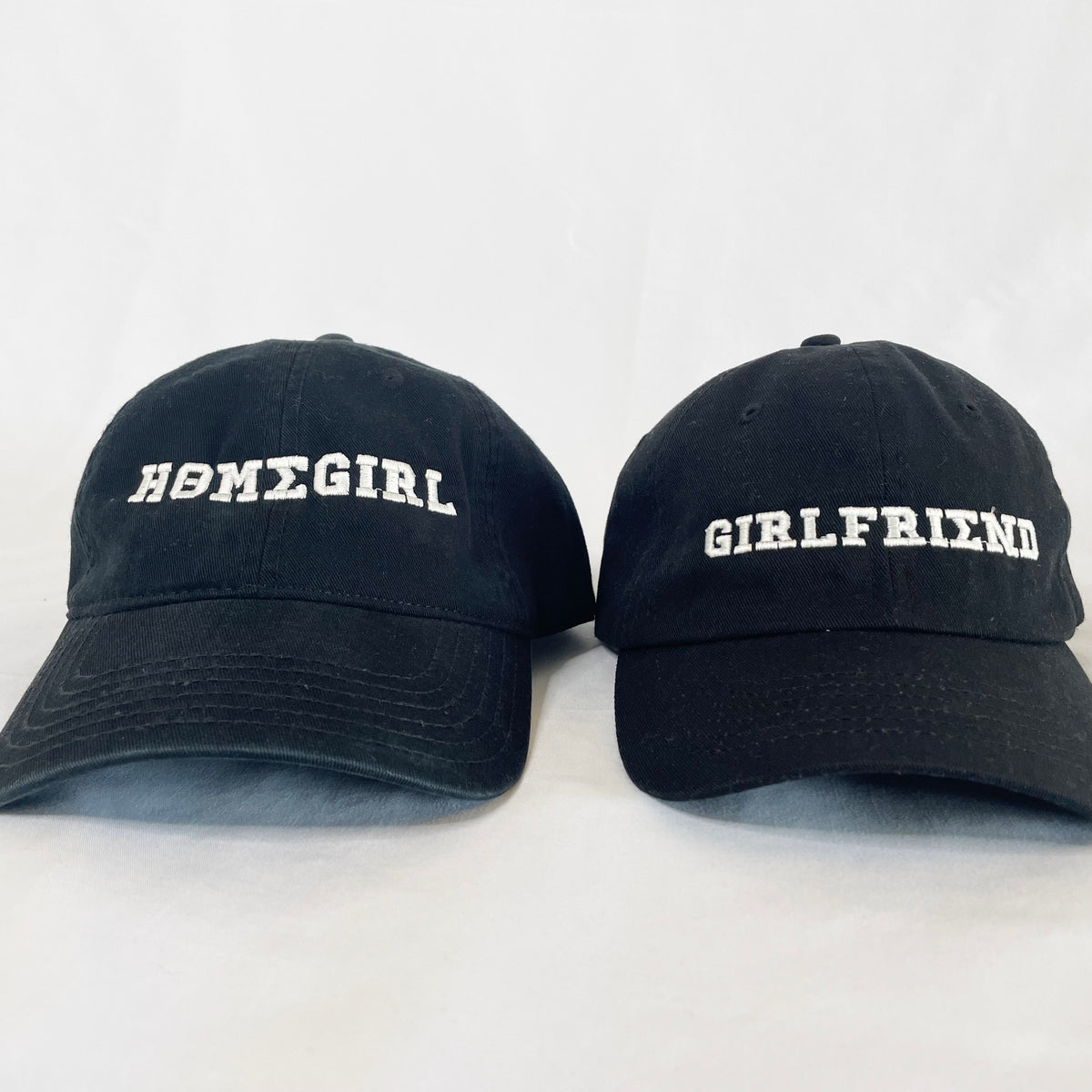 Matching Hat Set- Homegirl and Girlfriend (Black) – KaAn's Designs