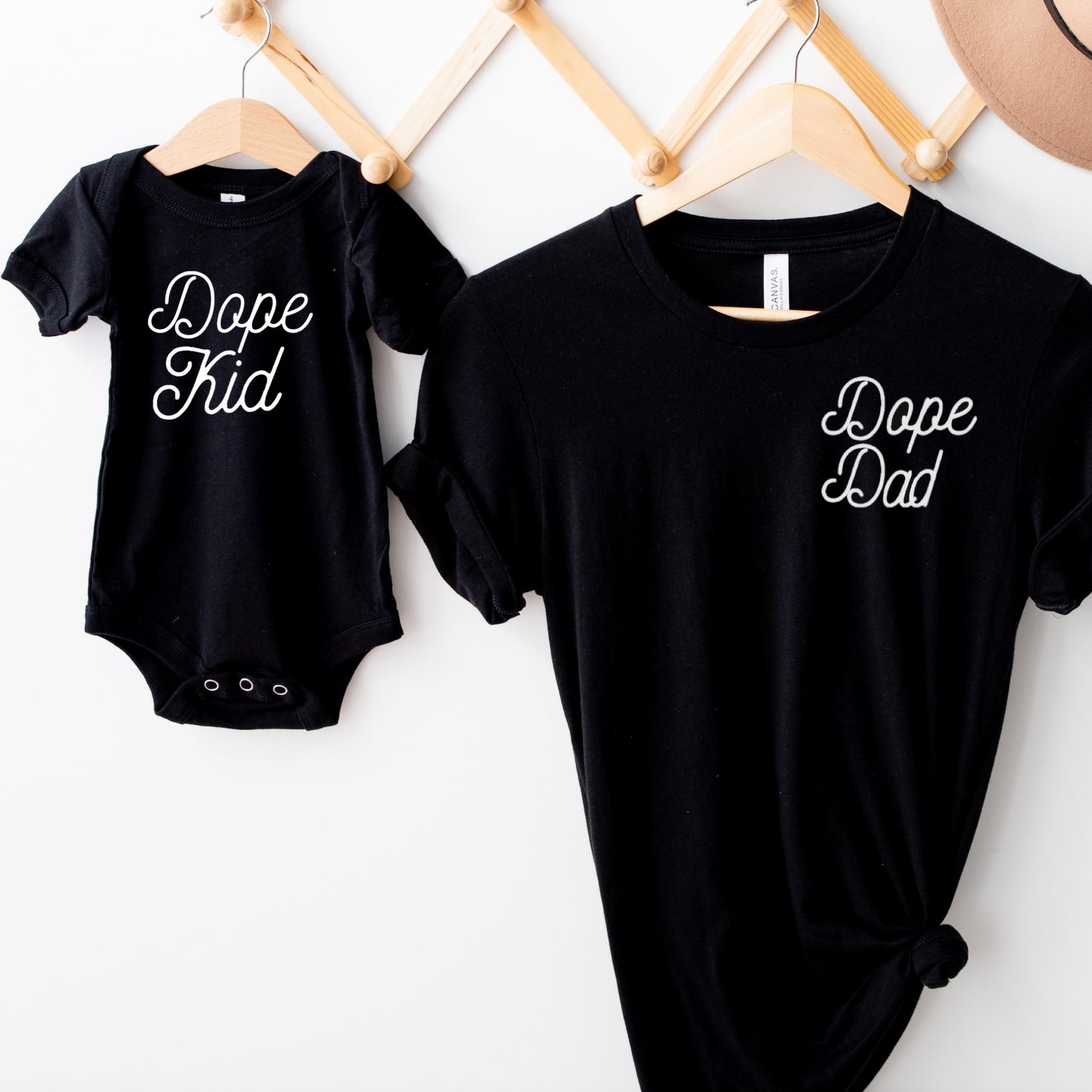 Dope Dad Dope Kid© Dad and Kid Tee (black) – KaAn's Designs