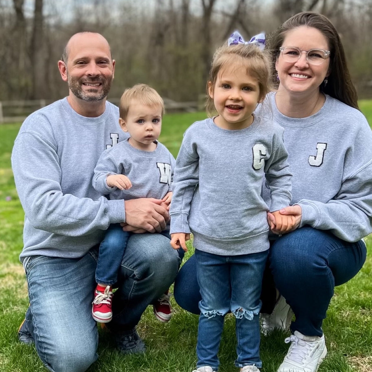 Matching Family - Letter Patch - Custom Pullover – KaAn's Designs